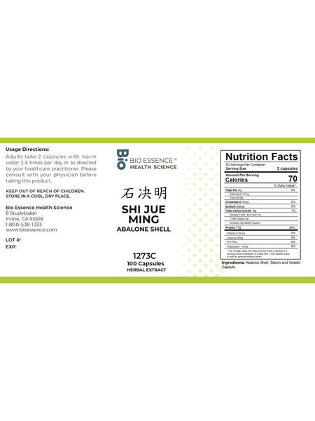 Bio Essence Health Science, Shi Jue Ming, Abalone Shell, 5:1 Extract C ...