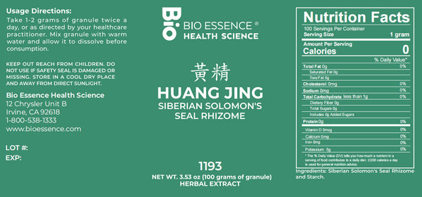 Bio Essence Health Science, Huang Jing, Solomon Seal Rhizome, 5:1 Extr ...