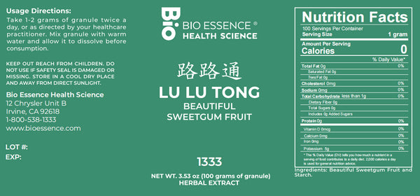 Bio Essence Health Science, Lu Lu Tong, Sweet Gum Fruit, 5:1 Extract G ...