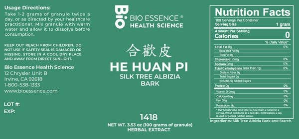 Bio Essence Health Science, He Huan Pi, Albizia Bark, 5:1 Extract Gran ...